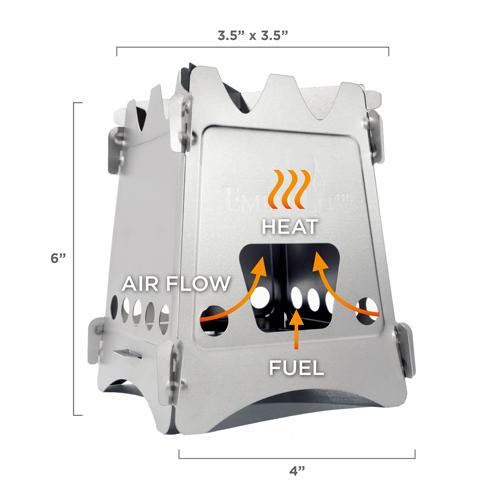 Stainless Lightweight Backpacking Stove – Emberlit